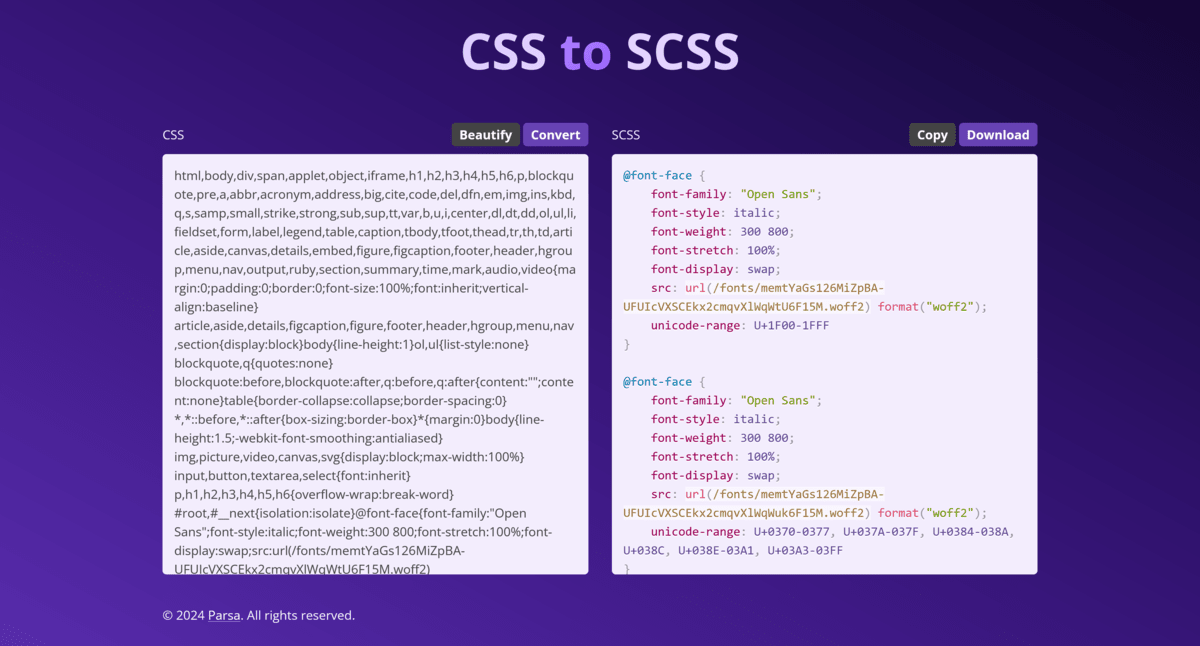 Css Formatter Css To Scss 6081